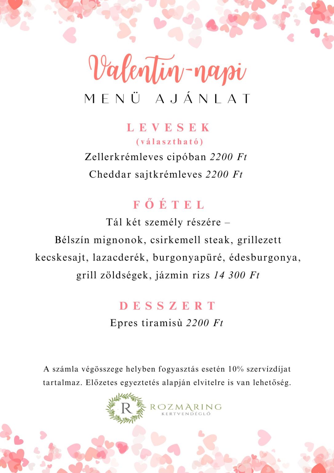 ROZMARING KERTVENDÉGLŐ - Étterem és Rendezvényház - Budapest